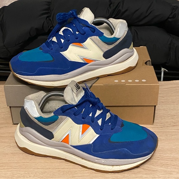 New Balance | Shoes | New Balance 574 Blue Orange Mens Casual Gym Shoes ...